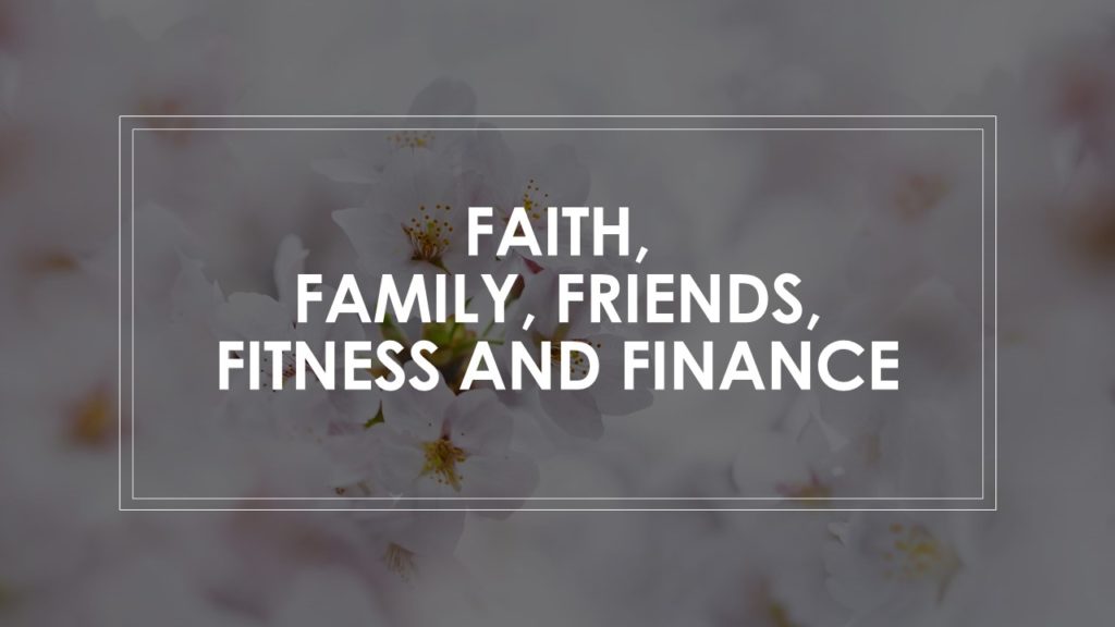 The 5 F’s (Faith, Family, Friends, Fitness and Finance) – Shiloh ...